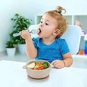 PandaEar 3 Pack Baby Bowls with Suction| Stay Put Silicone Food Bowl for Babies Kids Toddlers Infants| Food Grade Soft Safe BPA-Free Silicone (Multi-Color)