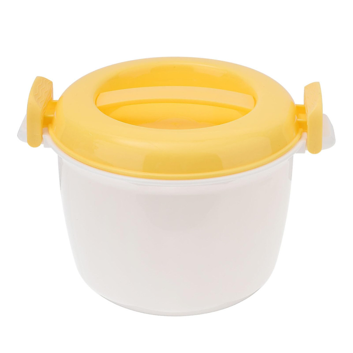 HEMOTON Microwave Rice Cooker Food Container: 2L Pasta Cooker Maker Oven Rice Cooker Steamer Microwave Cookware for Rice Chicken Pasta