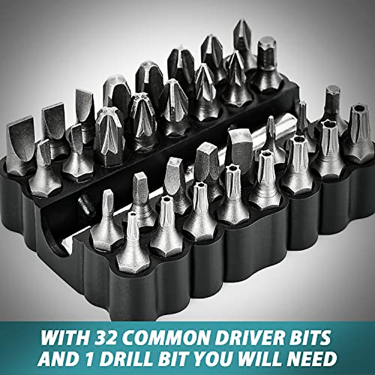 ALEAPOW 124PCS 4V Cordless Screwdriver Tool Kit Set, 6+1 Torque Setting, Adjustable 3 Position, 4Nm Electric Screwdriver, Flexible Shaft, Hand Tool Kit for Home with Storage Toolbox