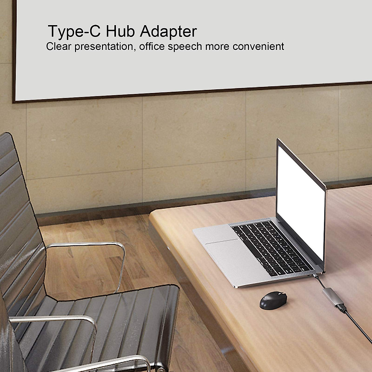 Omabeta Docking Station Adapter Type‑C Hub Adapter USB Type‑C Docking Station Adapter Compact Computer for Travel Home