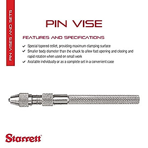 Starrett 0.025-0.075" Pin Vise