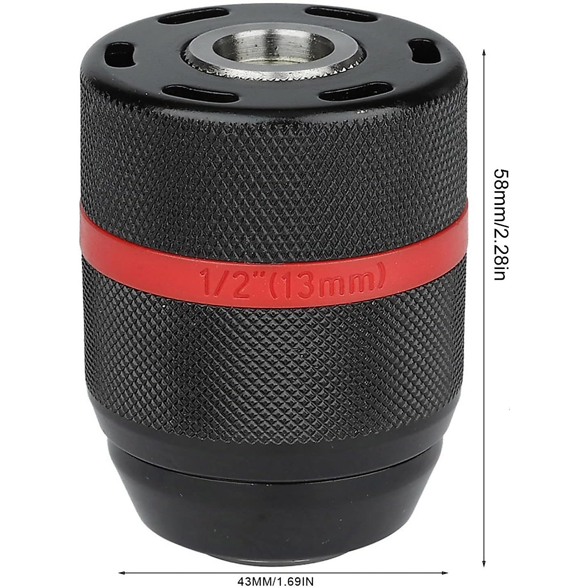 Keyless Hand Drill Chuck, for Milwaukee M18, 1/2-20UNF Mount 2~13mm Self-tighten Drill Chuck for Hand Drill Impact Driver Power Drill ﻿