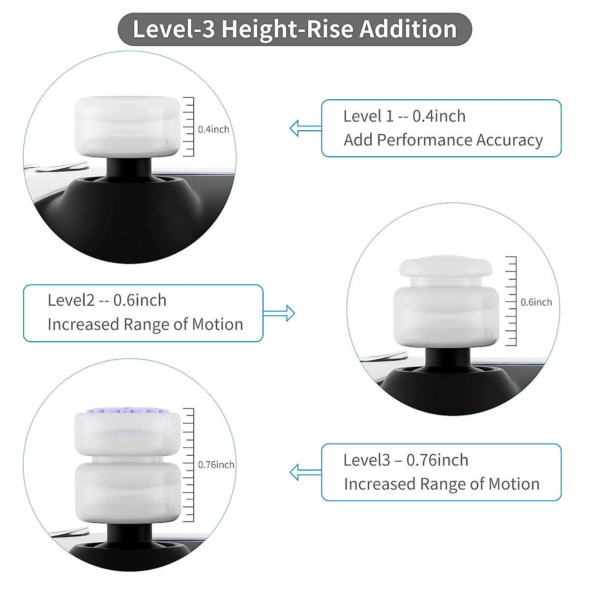 LeyuSmart Thumb Grip Caps for Playstation5 PS5 PS4 Xbox Switch Pro Controller,Cat Paw Thumbstick Caps for Joystick (Black)