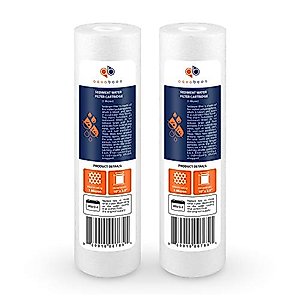 Aquaboon 2-Pack of 1 Micron 10"x2.5" Sediment Water Filter Replacement Cartridge for Any Standard RO Unit | Whole House Sediment Filtration | Compatible with DuPont WFPFC5002, Pentek DGD series, RFC