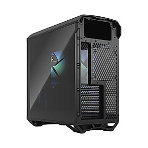 Fractal Design Torrent Compact RGB Black - Light Tint Tempered Glass Side Panels - Open Grille for Maximum air Intake - Two 180mm RGB PWM Fans Included - Type C - ATX Airflow Mid Tower PC Gaming Case