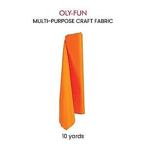 Fairfield OLY-Fun, Multi-Purpose Craft Fabric, Polypropylene Fabric for Sewing, Stenciling, Tying, and More, Craft Supplies, Orange Cursh, 10 Yard Bolt