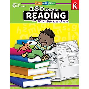 180 Days™: Reading for Kindergarten Practice Workbook for Classroom and Home, Cool and Fun Practice Created by Teachers (180 Days of Practice)