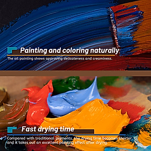 Paul Rubens Oil Paint, 20 Bright Oil Colors with High Saturation, 50ml Large Capacity Tubes, Faster Drying Time with Creamy Texture and Consistency for Artists, Students, Beginners