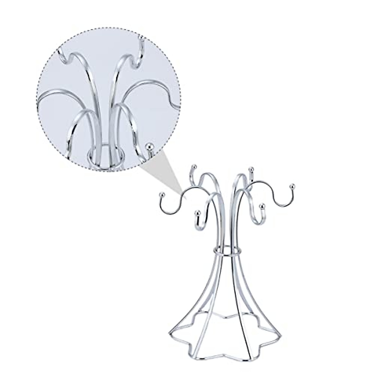 Hemoton 2 Pack Stylish Steel Mug Home Storage Mug Hooks Coffee Cup Stand Coffee Mug Tree Tree Holder Stainless