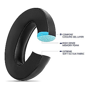 Gvoears Earpads Replacement for Sennheiser HD650/HD600/HD660S/HD545/HD525/HD535 Headphones Pads, Ear Cushion Also fit for MassdropX HD6XX/HD58X & HD580/HD565 Jubilee Headphone, Cooling-Gel Earpads
