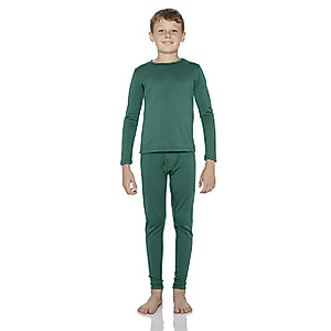 Rocky Thermal Underwear For Boys (Long Johns Thermal Set) Shirt & Pants, Base Layer w/Leggings/Bottoms Ski/Extreme Cold (Jade - X-Small)