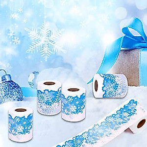 GLKTOPO 68 Ft Winter Bulletin Board Border Christmas Decoration Borders Sticker Snowflake Snowman Wave Trim Border Self-Adhesive Blackboard Photo Wall Stickers for School Classroom Party (C-style)