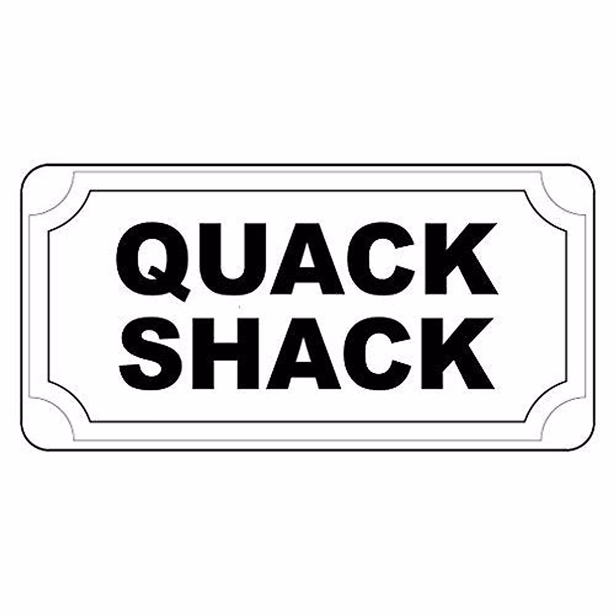Metal Tin Sign Quack Shack Black Retro Vintage Style Metal Aluminum Sign for Wall Art 8x12 Inch