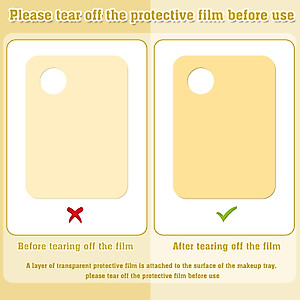 6 in 2 Sets Makeup Mixing Palette, Rainbow Acrylic Cosmetic Palette with Korean Makeup Spatula Tool for Mixing Foundation Eye Shadow Lipsticks Nail Art