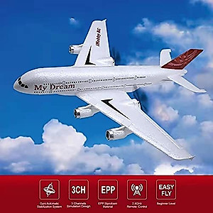 Landbow Remote Control Airplane – 2.4Ghz 3 Channels RC Plane Ready to Fly, 410mm Wingspan 6-Axis Gyro RC Airplane for Kids & Adults, Stability Flight RC Aircraft for Beginner