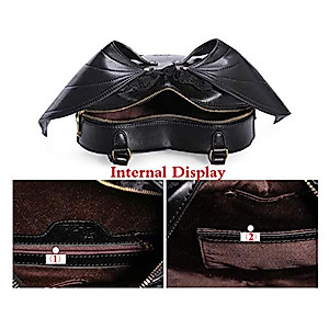 Women Girl Punk Backpack Novelty Bat Wing Daypack Purse Gothic Lace Shoulder Bag Heart Lolita Bag