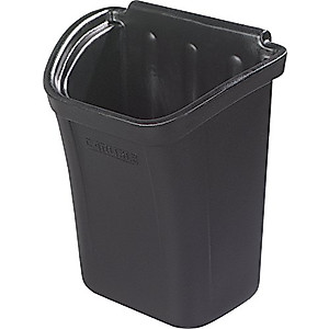 CFS CC11TH03 Trash Bin for Bussing Cart, 7 gal Capacity, 22" Height, 18" Width, 12.25" Length, Polyethylene (PE), Black