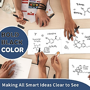 Trandpter Dry Erase Markers Fine Point, Low Odor Whiteboard Markers for Kids Teacher Classroom Supplies - Designed for White boards, Glass and Most Non-Porous Surfaces, Black, 28 Pack