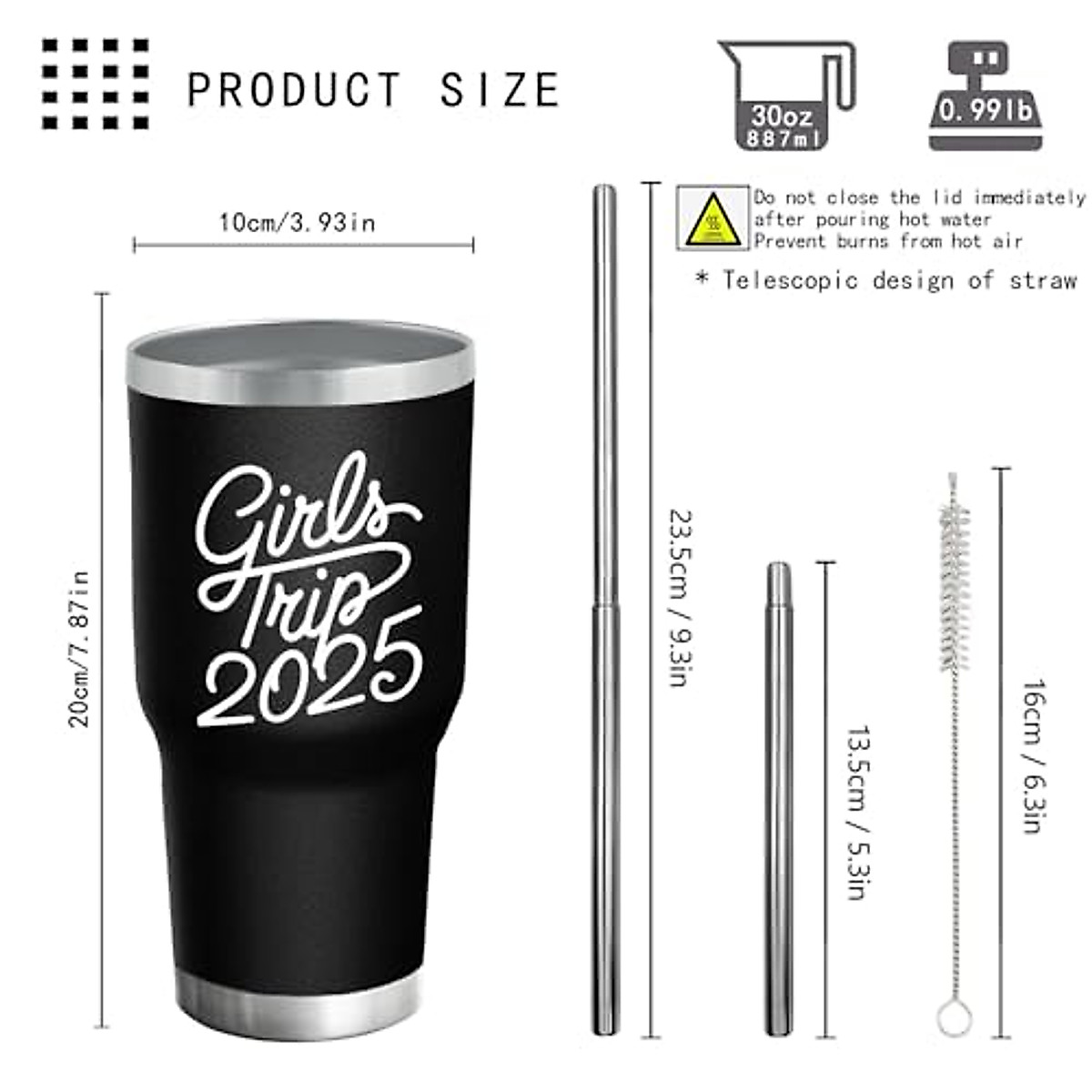 Girls Trip 2025 Gym Tumbler With Lids,Gifts For Mothers,Stainless Steel Wine Tumbler With Lid For Home