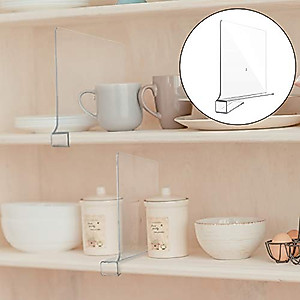 Boao Acrylic Shelf Dividers for Closet Wood Shelf Organizer Multi-Functional Wood Closet Separator for Storage and Organization in Bedroom No Installation Tools Required (Clear)