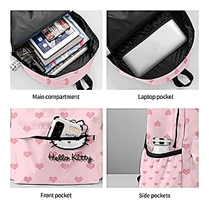 Travel Backpack, Notebook Laptop Bags For Men Women Weekend Outings Accessories For Trip Book Bag Travel Hiking Camping Work Cartoon Pink Cute Cat 4