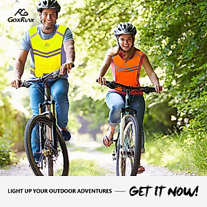 GoxRunx Reflective Running Vest Gear Ultralight & Comfortable Cycling Motorcycle Reflective Vest-Large Zippered Inside Pocket & Adjustable Waist- High Visibility Night Running Safety Vest (Yellow, M)