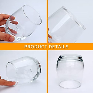 Cadamada Wine Glasses,12oz Stemless Wine Glass,for Red or White Wine,High-end Banquet, Party, Bar, Wedding, Gift (24 pcs)