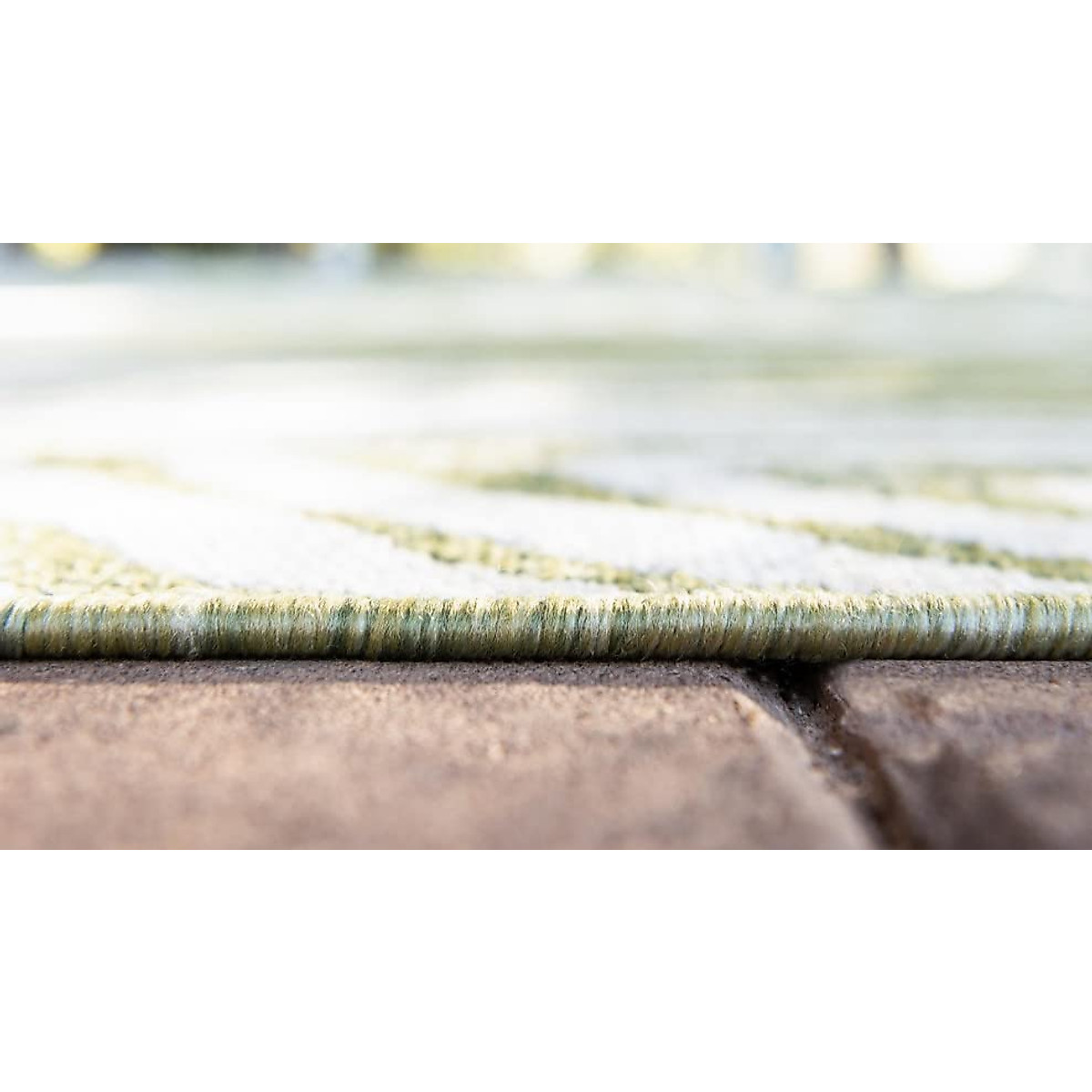 Unique Loom Outdoor Botanical Collection Area Rug - Palm (9' x 12' Rectangle, Green/ Ivory)