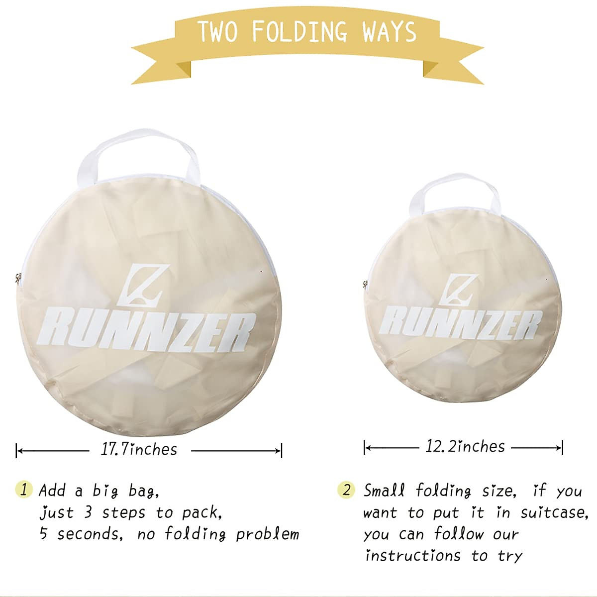 L RUNNZER Pop Up Pack N Play Tent, Baby Crib Net to Keep Baby in, Toddler Mini Crib Canopy for Pack and Play, Mini Cribs & Playard, See Through, Breathable & Portable