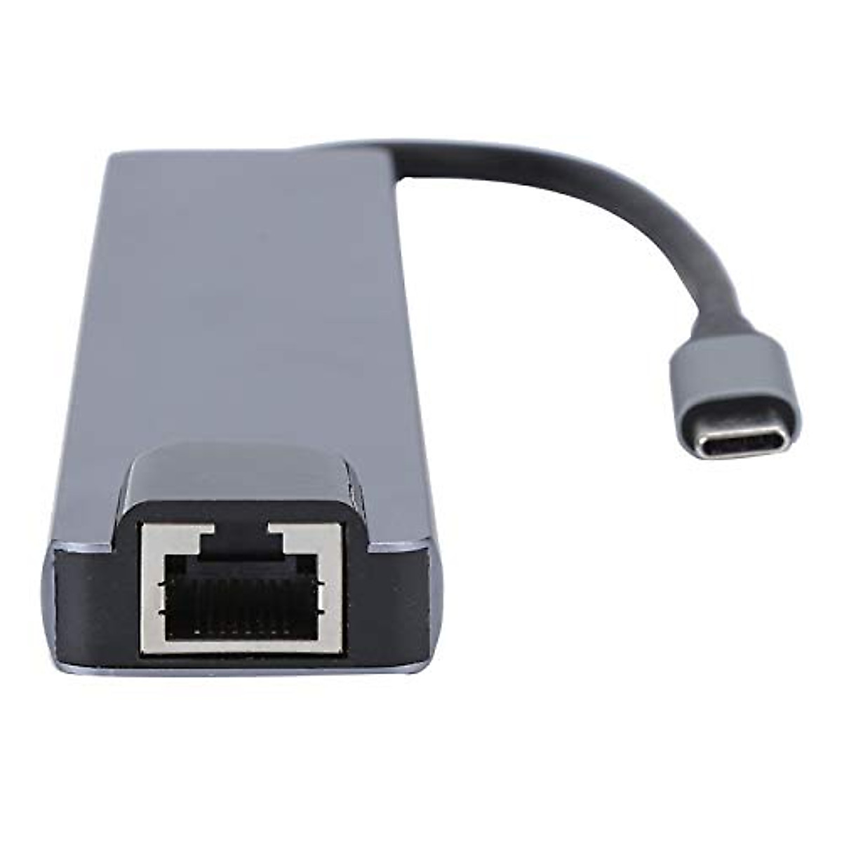 Ranvo USB Type C Hub, Multiport 1080P HD Displayport Hub Aluminum Alloy 8 in 1 for USB 2.0 Memory Card for Type C Female Connector