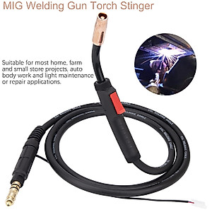 MIG Welding Gun Torch Stinger 100Amp 10ft for Lincoln Magnum 100L K530-5 Replacement Mig Welding Gun Torch with 10PCS Mig Welding Contact Tips