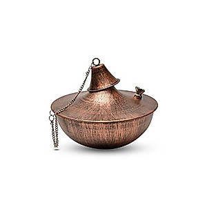 Legends Direct Maui Premium Metal Landscape Lantern Torches, 54" Tall- Tiki Style/w Snuffer, Fiberglass Wick & Large 32oz Oil Lamp for Outdoor, Patio, Garden, Lawn use and More (Brushed Bronze)