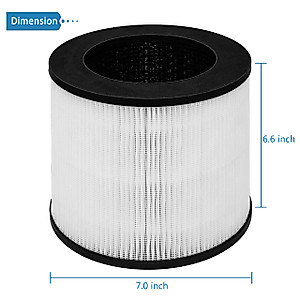 MA-14 True HEPA H13 Replacement Filter, Compatible with Medify Air MA-14, MA-14-W, MA-14-B Air Purifier, 3-in-1 Medical Grade H13 True HEPA and Activated Carbon Filter (2)
