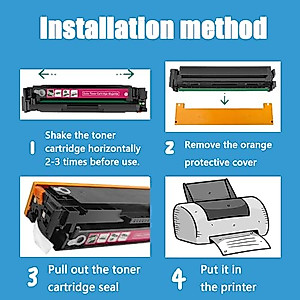 206A Compatible Toner Cartridge Replacement for HP W2110A W2111A W2113A W2112A,Work with Pro M255DW M255NW M282NW M283CDW M283FDW Printer 1 Set