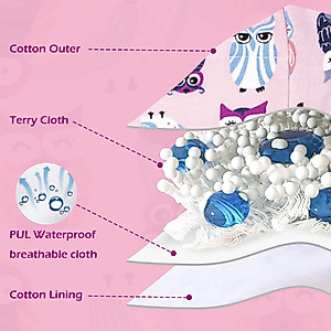 BIG ELEPHANT Baby Girls Training Underwear, Toddler Cotton Potty Training Pants Soft Absorbent, 5-6Y