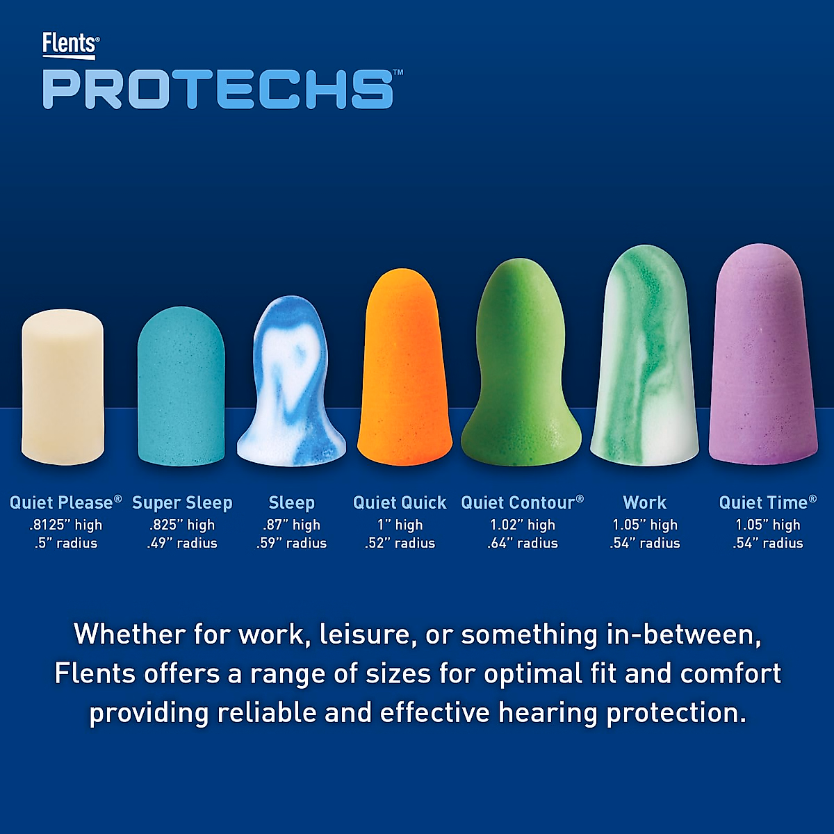 Flents Super Sleep Comfort Foam Ear Plugs/Earplugs | 10 Pair | Case Included | NRR 29 | Made in The USA