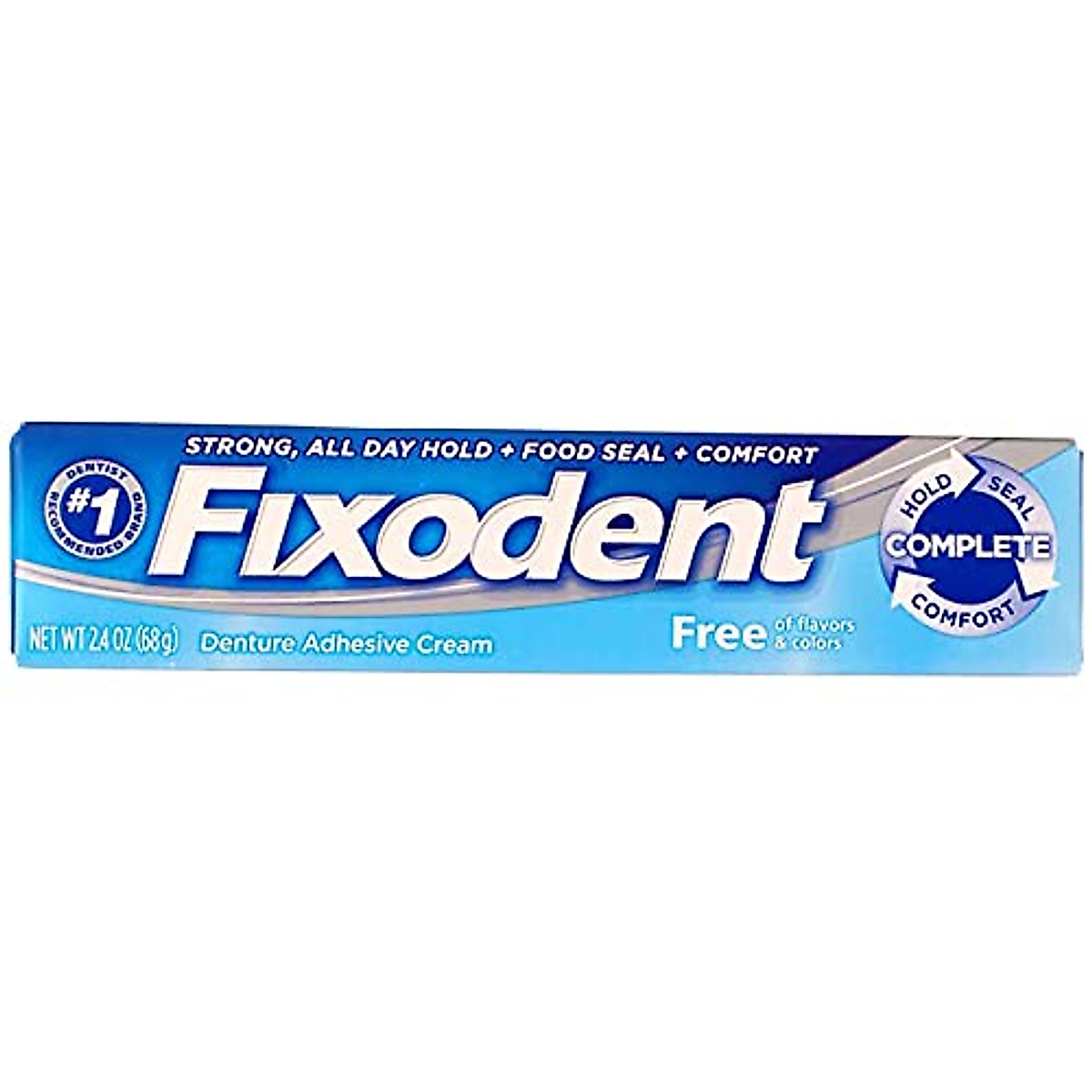 Fixodent Free Denture Adhesive Cream 2.40 Ounce (Pack of 2)