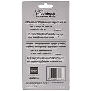 Kushies Flexible Training Toothbrush for Infants Fuschia, 1% Silicone, Latex Free