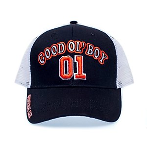 General Lee 01 Truckers Hat Good Ol’ Boy Cap Unisex Adult Black/White