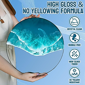 JDiction Fast Cure Epoxy Resin 1Gallon- 4 Hours Demold Upgrade Formula, Fast Curing and Bubbless Epoxy Resin, Crystal Clear Epoxy Resin Kit Self Leveling and Easy Mix for Art, Craft, Jewelry