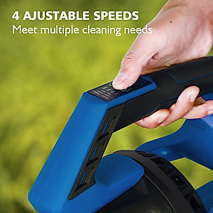 AVID POWER 40V Cordless Leaf Blower, Brushless Electric Leaf Blower 485-CFM 130-MPH, Battery Powered Blower with Two 2.0Ah Batteries, 4 Speeds and Turbo Function-Blue