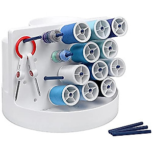 SINGER Sew-It-Goes Spin & Go Multipurpose Sewing Storage Container and Craft Organizer with Removable Drawers, Built-in Peg Board