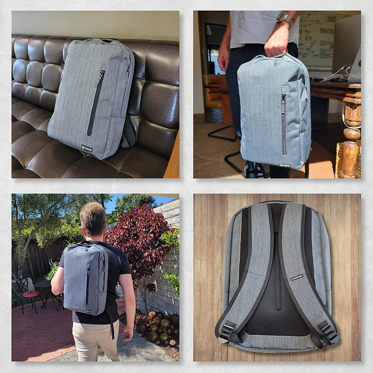 Minno Laptop Backpack, 11-Inch Laptop and Tablet Backpack- Durable, Lightweight, Sturdy, Sleek Design, Great for Travel, Business Casual or School