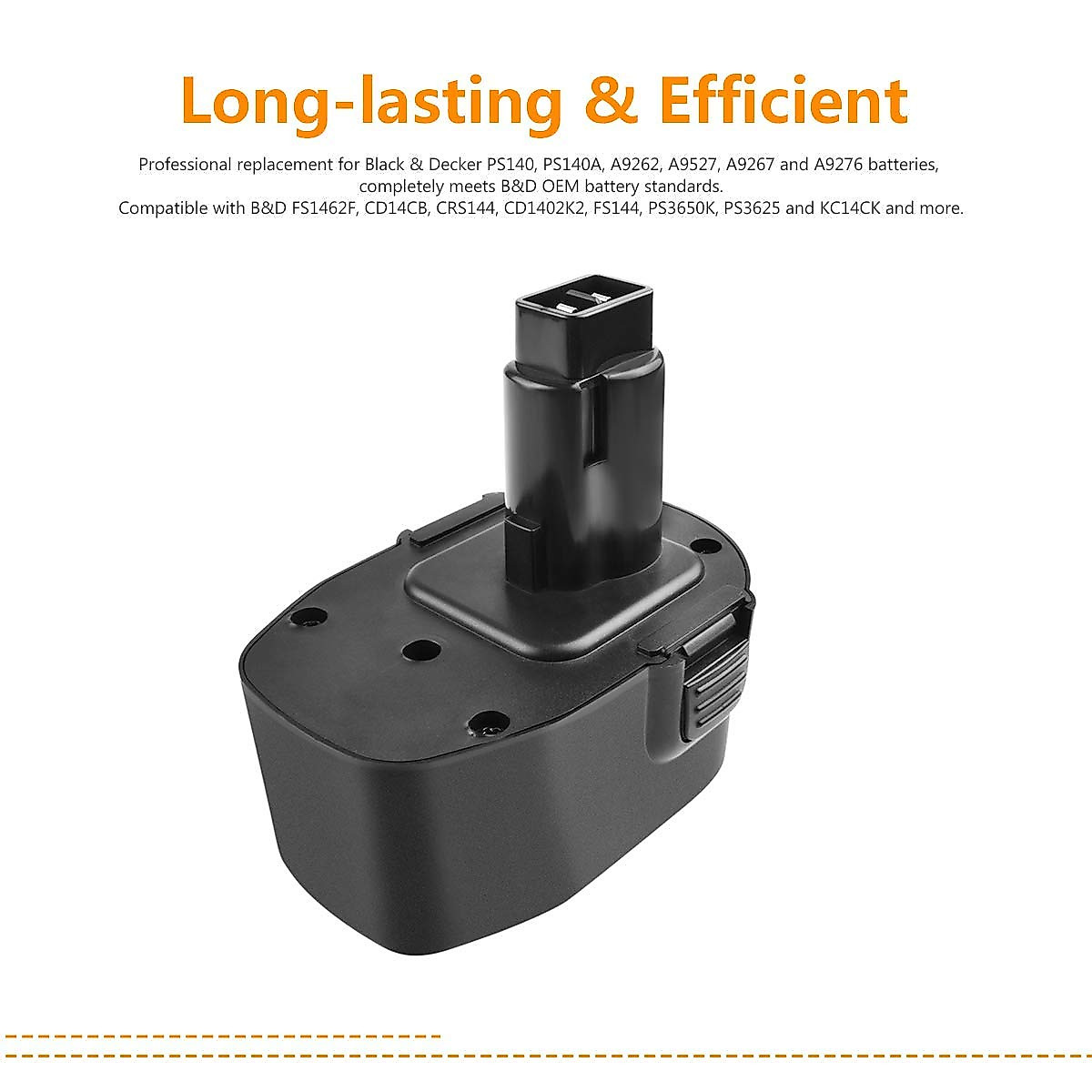 Upgraded 3.5Ah 2Pack 14.4V PS140 Battery for Black & Decker Firestorm PS140 14.4 Volt PS3600 FS1462F CRS144 Pod Style Power Tool Battery