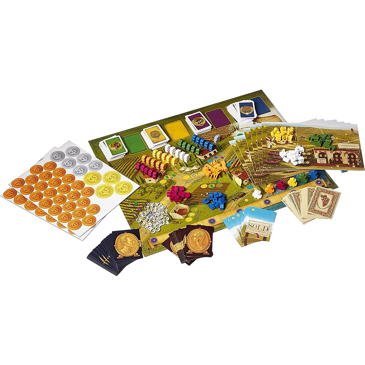 Stonemaier Games: Viticulture Essential Edition (Base Game) | Create The Most Prosperous Tuscan Vineyard | Wine Themed Strategy Board Game for Adults and Family | 1-6 Players, 90 Mins, Ages 14+