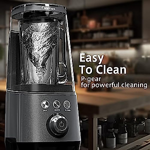 Feekaa Quiet Blender for Shakes and Smoothies, with Low Noise Soundproof and 44oz Tritan Jar, Quiet Blenders for Kitchen, Juice Blender for Fruit and Vegetable, Ice Crush, Black