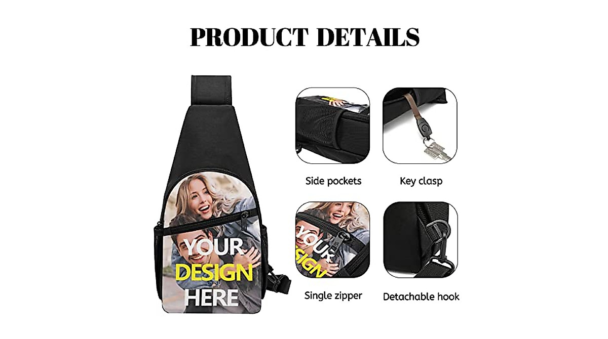 Custom Sling Bag - Personalized Crossbody Backpack