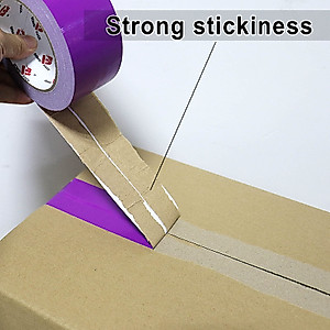 BOMEI PACK 2 Pack Purple Duct Tape Heavy Duty,9 Mil Thickness,2 Inches x 30 Yards,Strong Industrial Strength,Flexible,No Residue,Waterproof and Tear by Hand,Multi-Use for Indoor & Outdoor Repairs