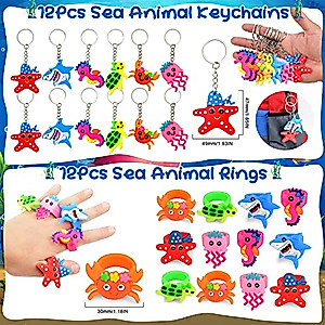 122Pcs Under the Sea Party Favors for Kids, Ocean Sea Party Favors, Cute Sea Animal Themed Party Supplies for Boys Girls, Ocean Themed Gifts Pinata for Birthday Party Classroom Rewards for Kids