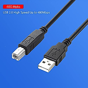 LIONX USB Canon Printer Cable to Computer for PIXMA Printer 6 feet USB 2.0